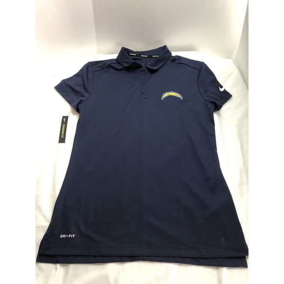 Nike | Tops | Nike Golf Womens Drifit Blue Polo Shirt With Biourja Logo ...
